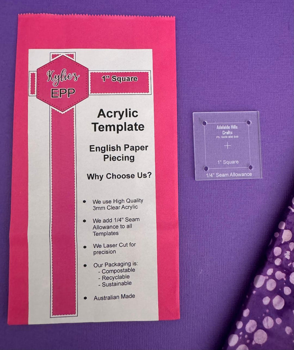 1" Square Acrylic Template – Quilting in Pieces